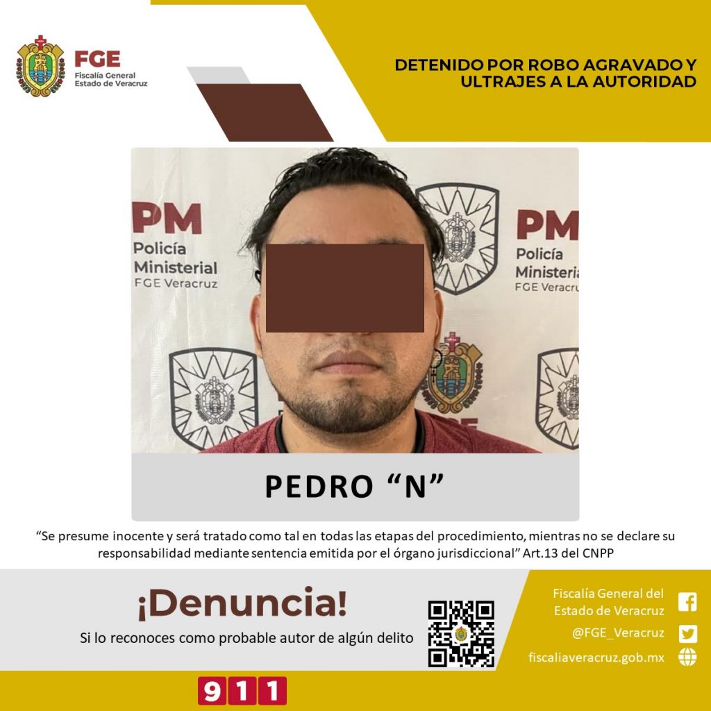 Lo Detiene Policía Ministerial Por Robo Agravado Y Ultrajes A La