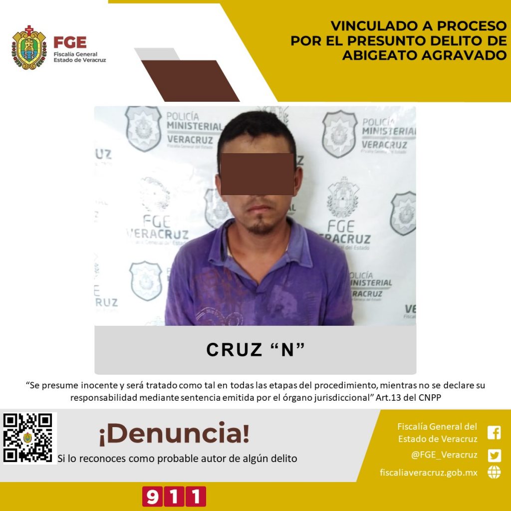 Lo Vinculan A Proceso Por El Presunto Delito De Abigeato Agravado