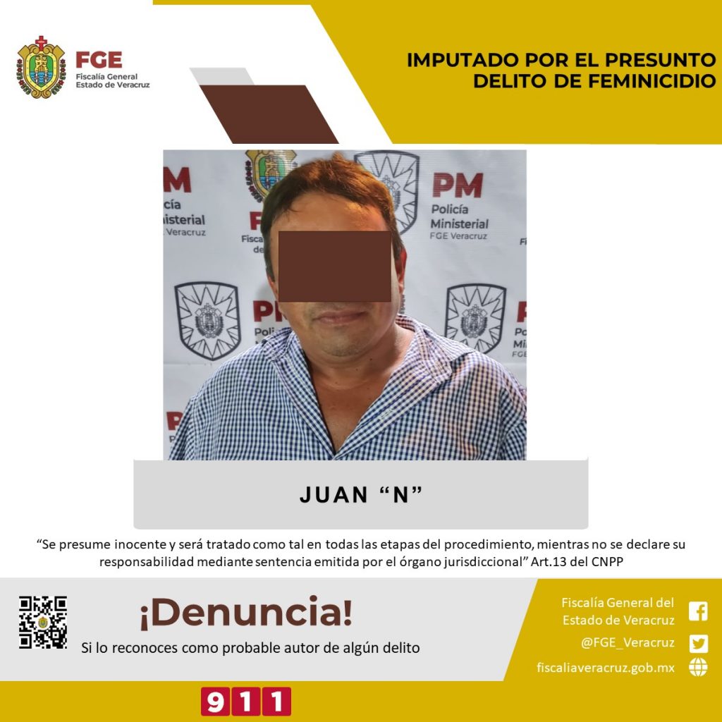 Imputado Por El Presunto Delito De Feminicidio En Veracruz Fiscalía