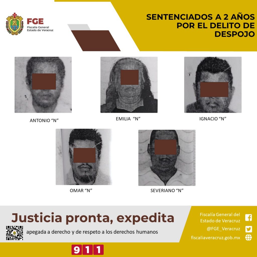 Sentenciados A 2 Años De Prisión Por El Delito De Despojo Fiscalía