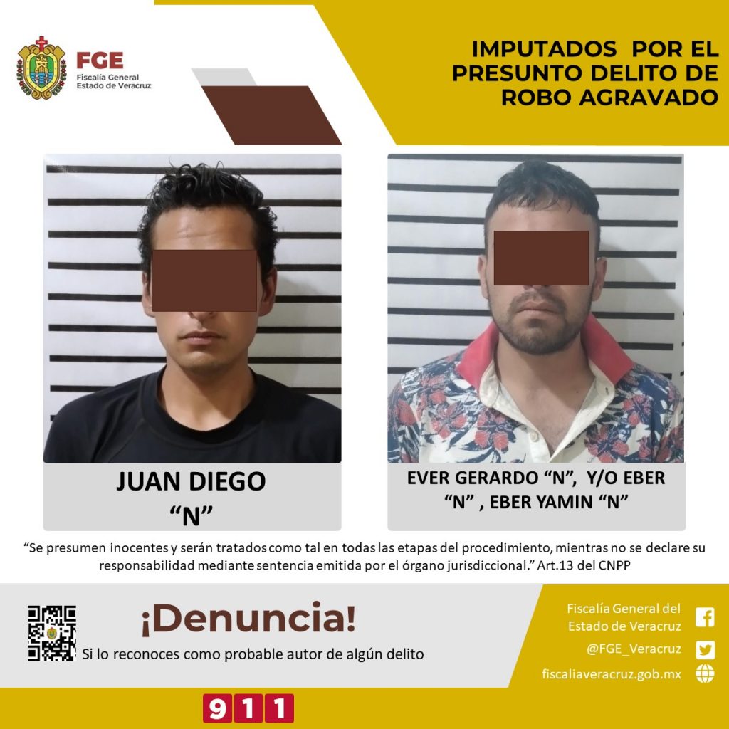 Imputados por presunto delito de robo agravado en Perote – Fiscalía General del Estado de Veracruz