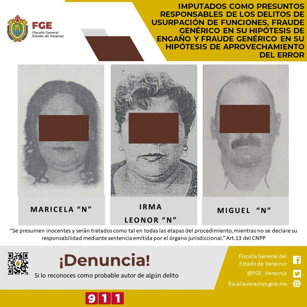 Imputados como presuntos responsables de los delitos de usurpación de ...