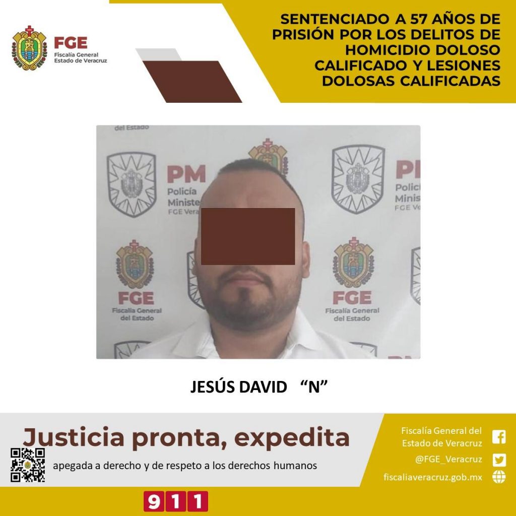 Sentenciado a 57 años de prisión por los delitos de homicidio doloso calificado y lesiones ...