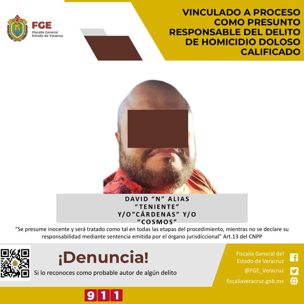 Vinculado a proceso como presunto responsable del delito de Homicidio Doloso Calificado ...