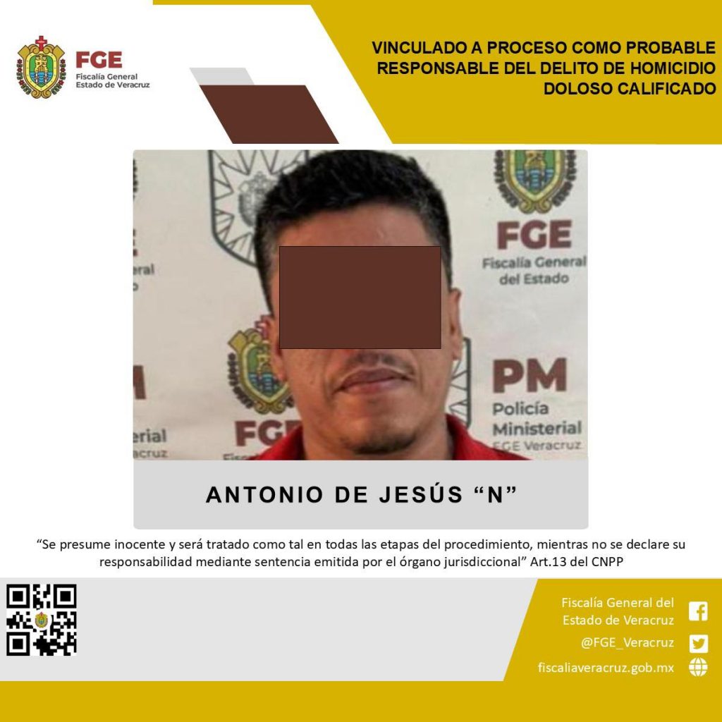 Vinculado a proceso como probable responsable del delito de homicidio doloso calificado ...